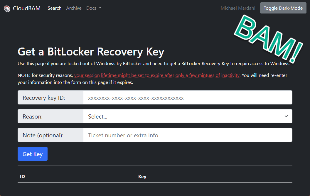 GitHub - MSEndpointMgr/CloudBAM: Cloud based BitLocker Archive Management