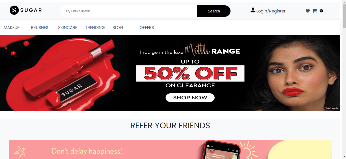 GitHub - Aaru1996/Sugar_Cosmetics_clone: Sugar cosmetics is well known ...