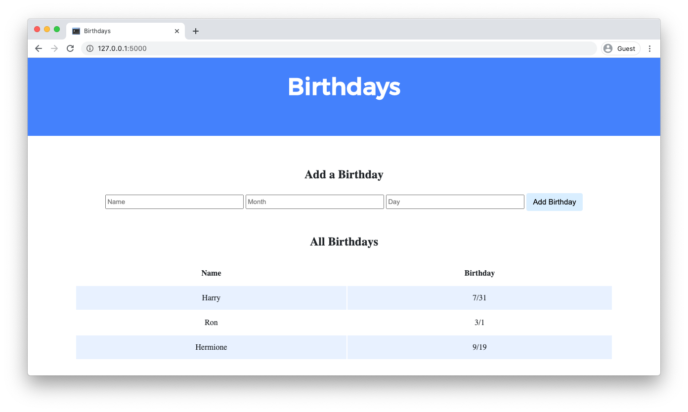 GitHub - Dionisos-Galanis/CS50x-Week9-Birthdays: CS50x - Week 9 - Lab ...