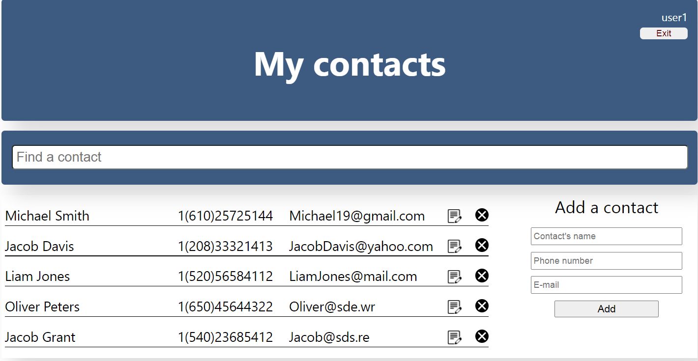 GitHub - YuriKoshelev/My_contacts