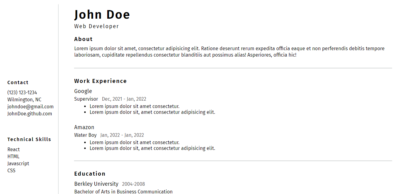 GitHub - ZacheryMorgan/Resume-Builder