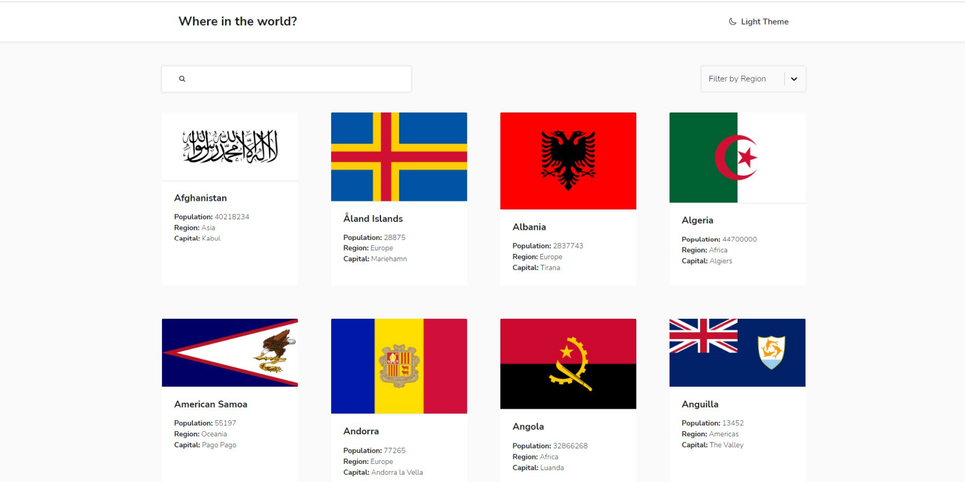 Countries of the world