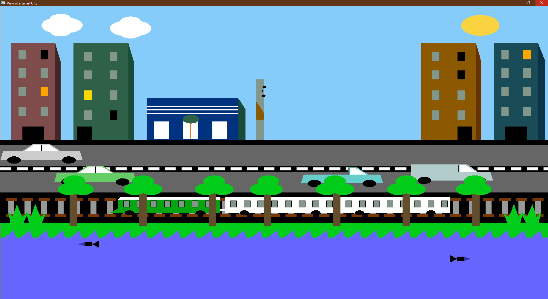 GitHub - MahmodulRatul/Smart-City-View-with-C-and-Glut: A City view ...