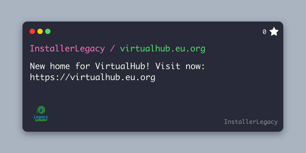 GitHub - InstallerLegacy/old.virtualhub.eu.org: Old home for VirtualHub! Visit now: