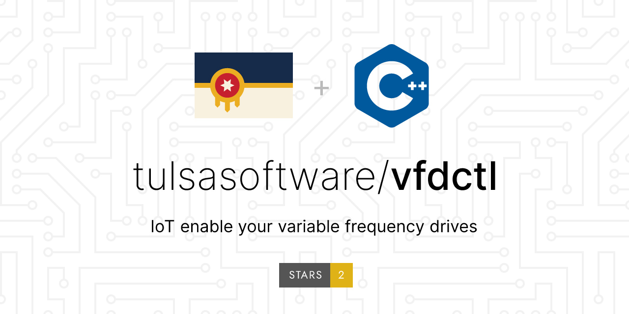 GitHub - tulsasoftware/vfdctl: IoT enable your variable frequency drives