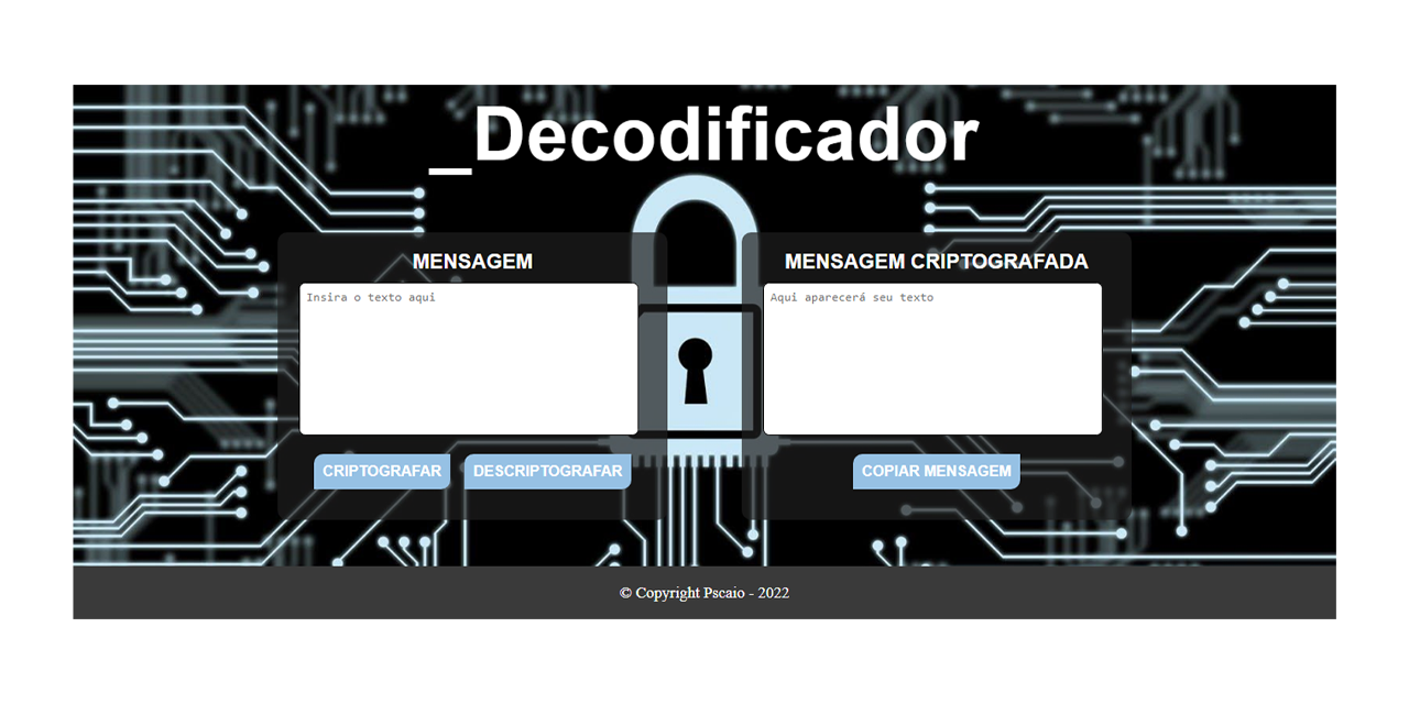 GitHub - pscaio/projeto-codificador: Codificador de textos que usa o ...