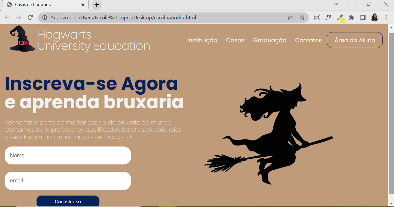 GitHub - nicklopesc/lading-page-Hogwarts-responsive: Este projeto é uma lading-page de uma ...