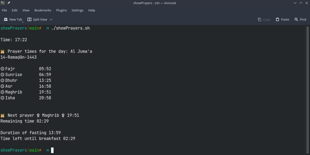 GitHub - samad20/showPrayers: This script will show you the prayer times. This project is a fork ...