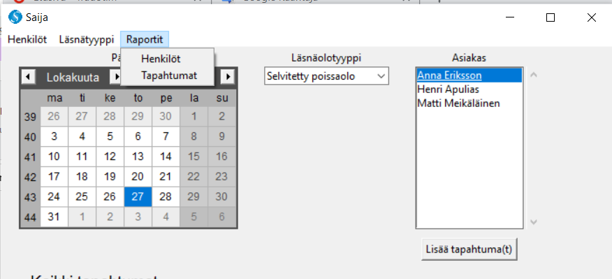 GitHub - JarkkoKivi/Saija: Attendance counter desktop app