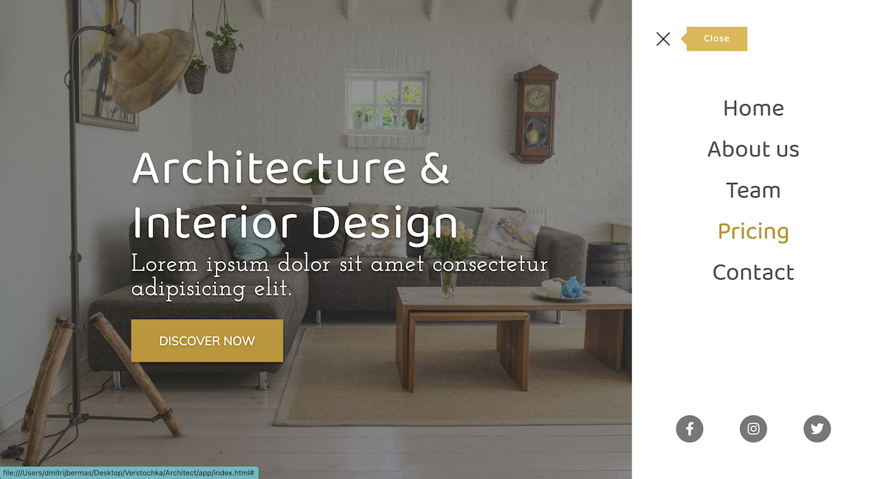 GitHub - dmitrycrockodile/Architect-landing-page: Landing page of ...