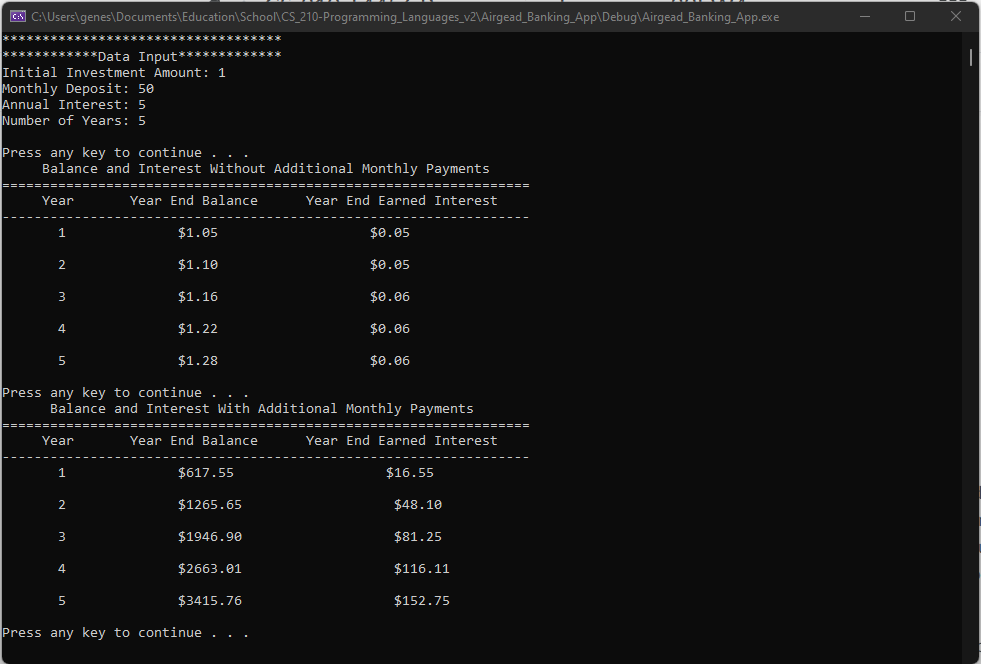 GitHub - jmmccli/Airgead_Banking_App: CS-210-T4456 Programming Languages
