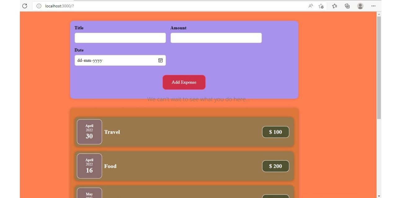 GitHub - Amolkhandge/My-React-App--Expense-Tracker