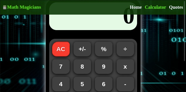 GitHub - levy002/Math-Magician: Math magicians is a single page app for ...