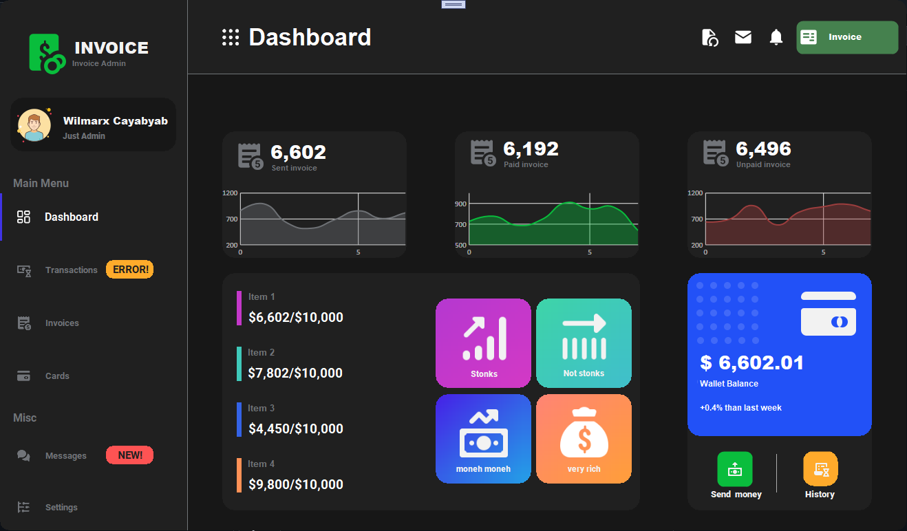 GitHub - zhackdtech/Invoice-App: Dashboard for sales invoice