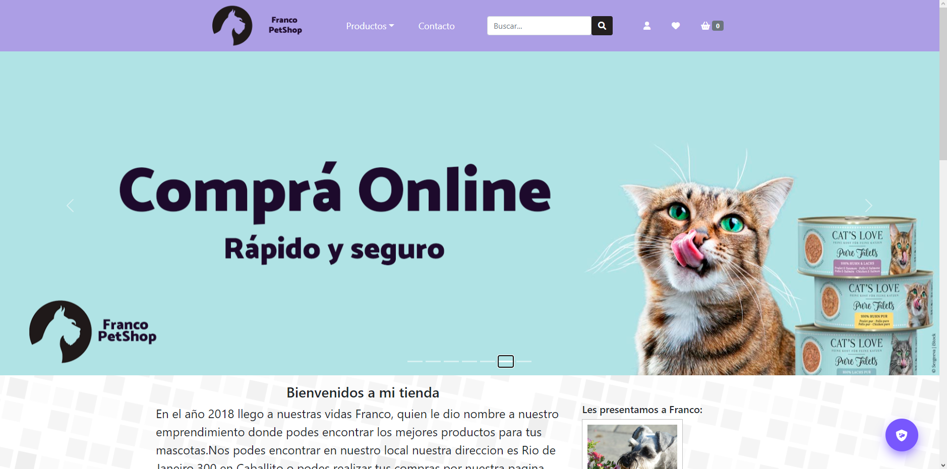GitHub - GBergesio/Web-Petshop: Website created as an intermediate project for Mindhub's ...