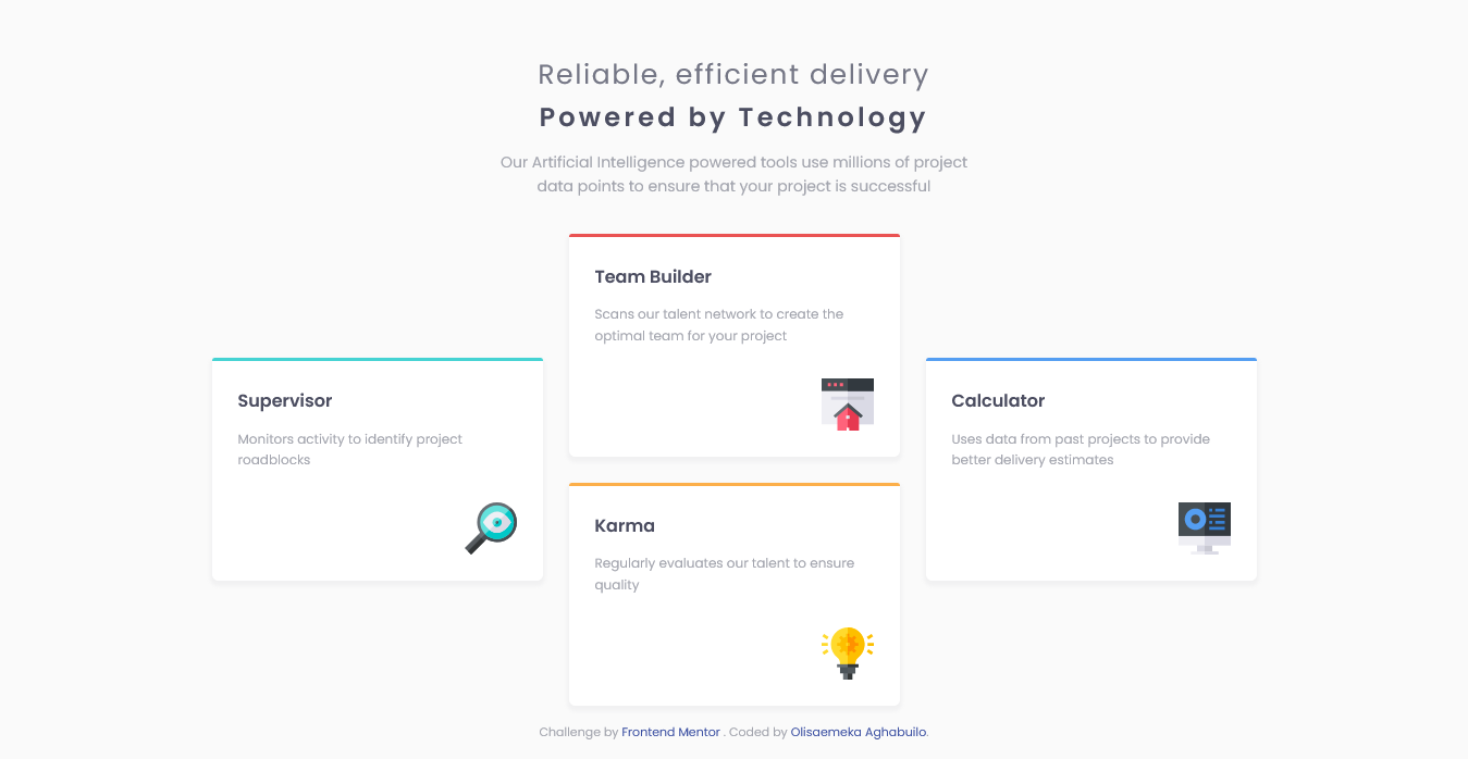 GitHub - olisa187/Four-card-feature-section: Frontend Mentor Challenge ...