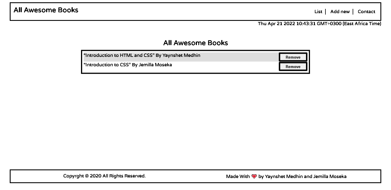 GitHub - yayner2002/Awesome-books-using-Js-classes