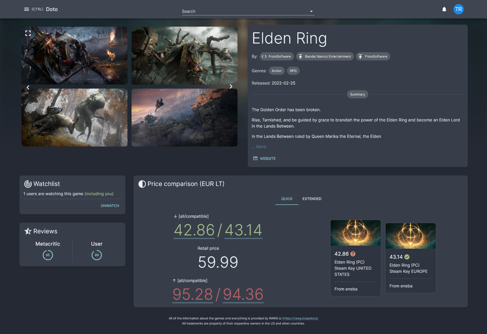 GitHub - tronikelis/doto: Doto is a smart price comparison website for ...