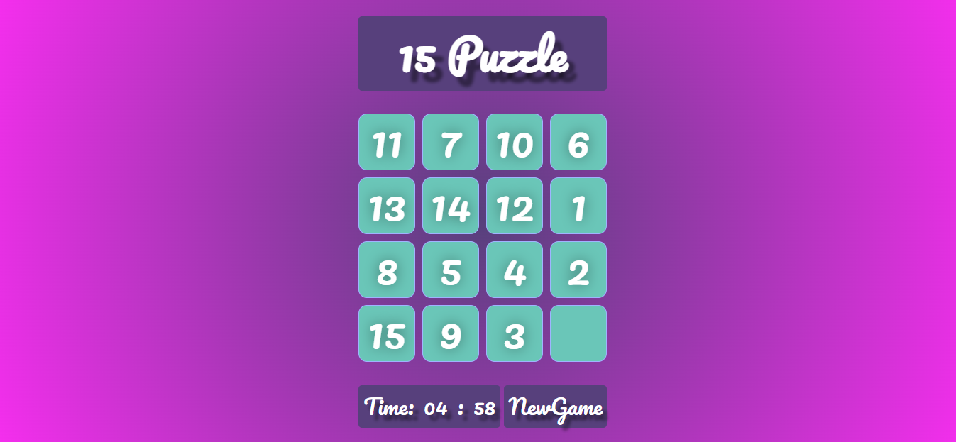 GitHub - davusmolina/puzzle15: In this repository I develop the game 15 puzlzle, in which the ...