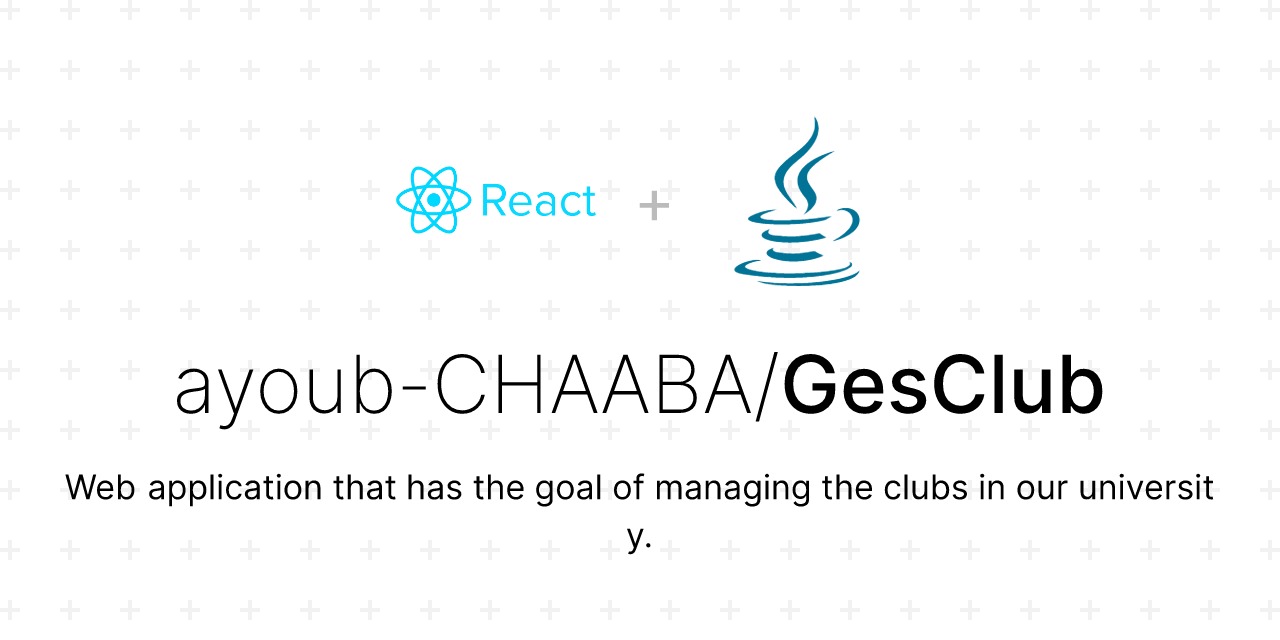 GitHub - ayoub-CHAABA/GesClub: Web application that has the goal of managing the clubs in our ...