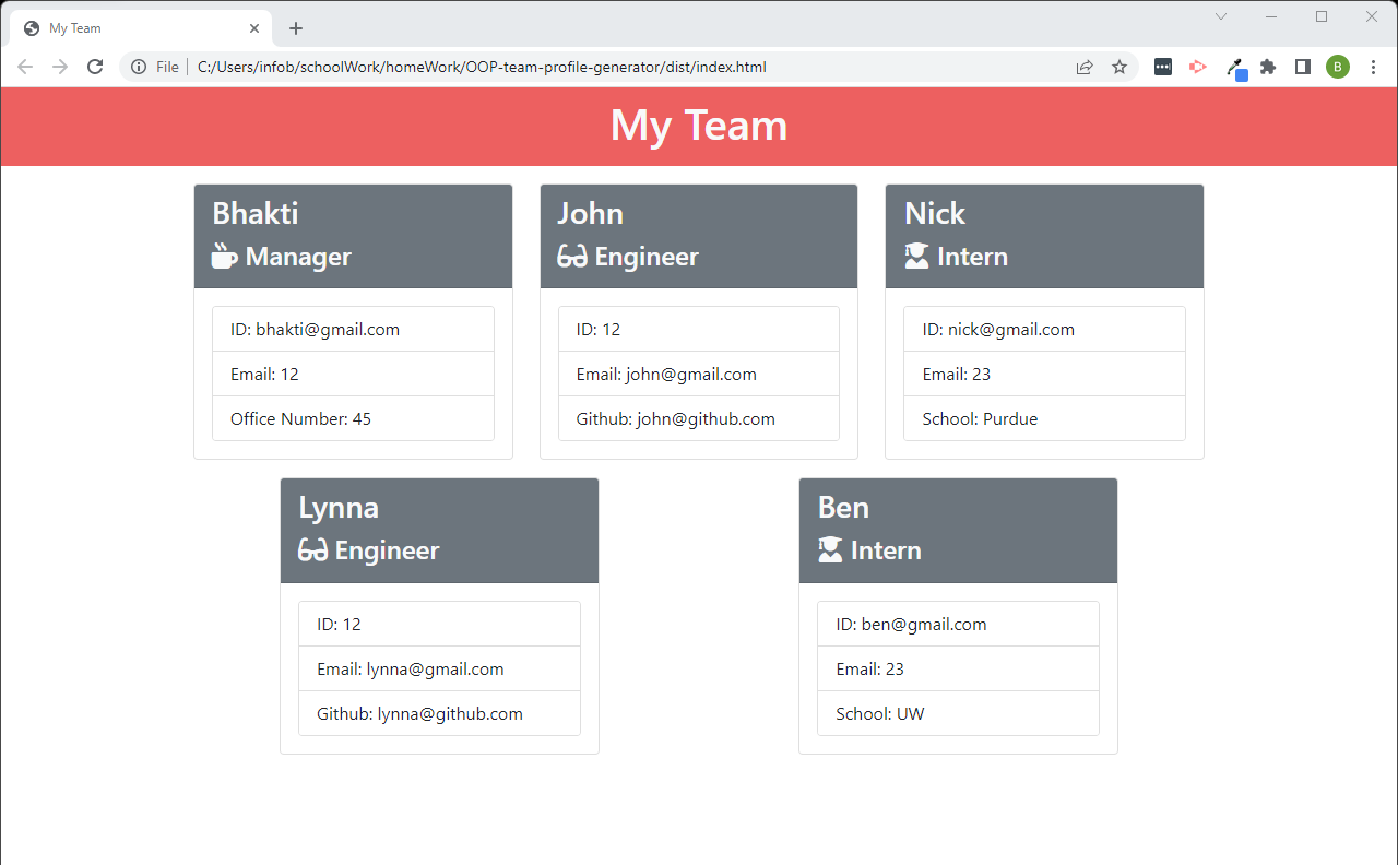 GitHub - bkhandag/OOP-team-profile-generator