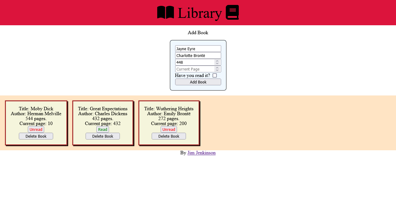 GitHub - Superjim/Library: Odin project: library