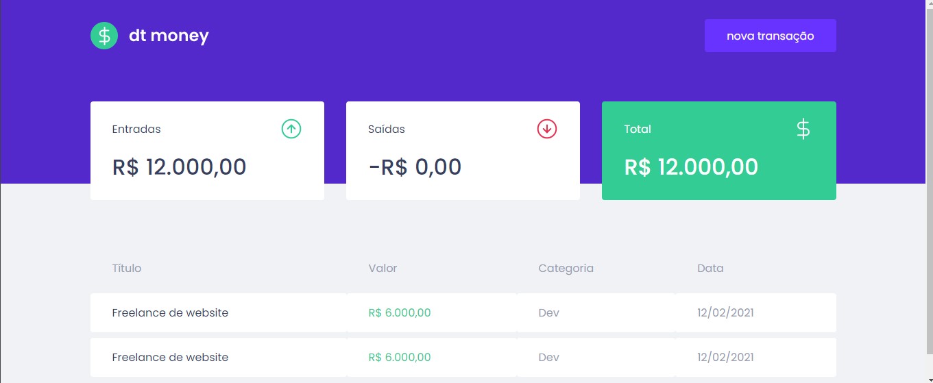 GitHub - leitecsleite/Dtmoney-