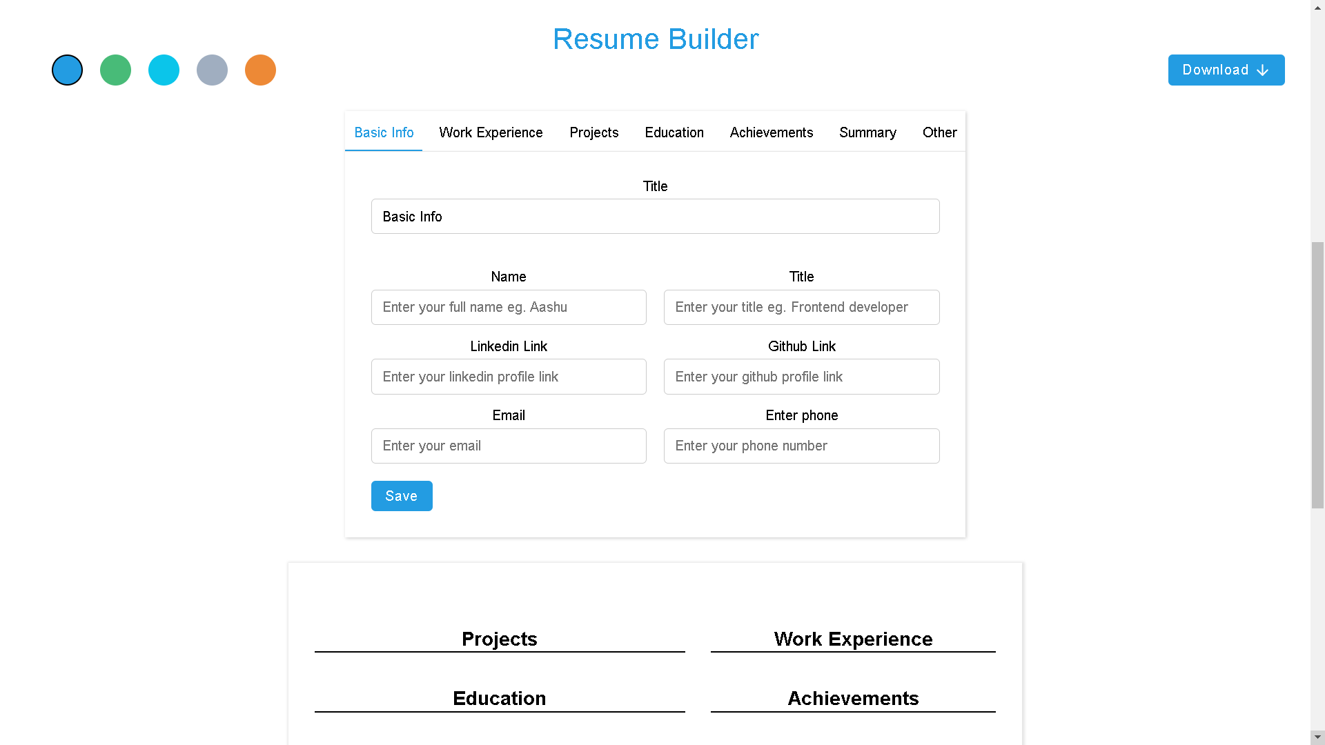 GitHub - mohamedelsayed0149/Resume---Builder: A simple resume builder ...