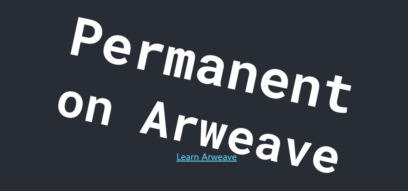 GitHub - Dameon1/react-arweave-deploy: How to deploy to Arweave with a React App