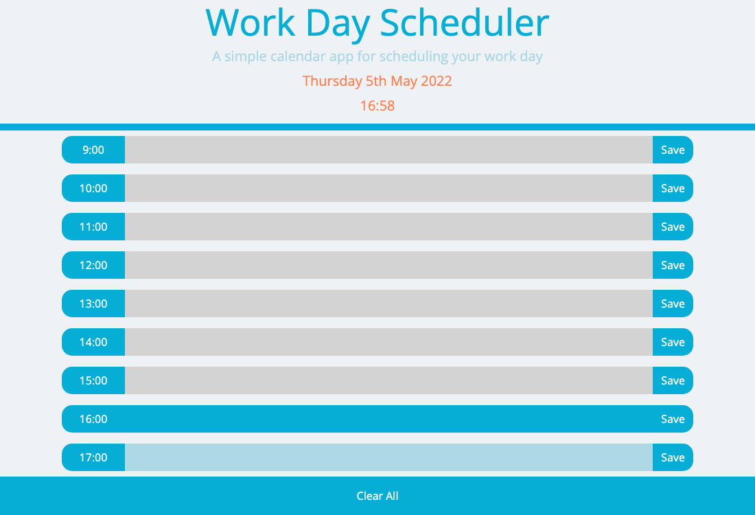 GitHub - C-Sim/work_day_planner: A simple calendar application that ...