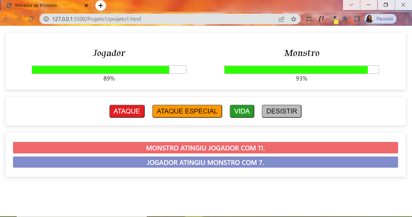 GitHub - nicklopesc/Game-O-matador-de-monstros: Jogo criado por meio do ...