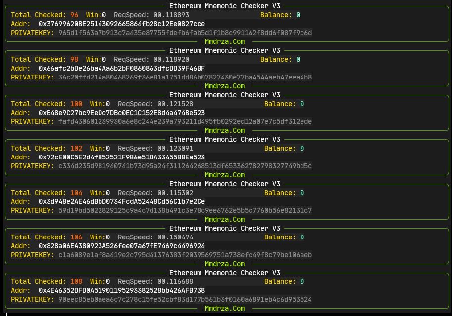 GitHub Pymmdrza EthereumMnemonicCrack Ethereum Address Wallet