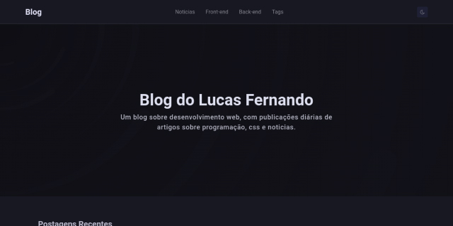 GitHub - lucasfernandodev/blog: Um Blog sobre desenvolvimento web com ...