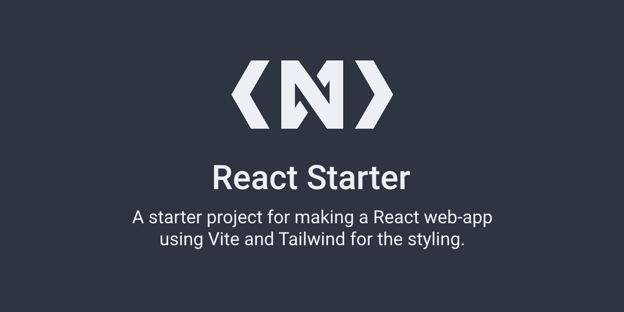 GitHub - cmdNiels/react-starter: React, Tailwind & Vite starter project.