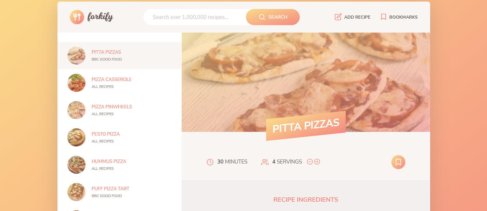 GitHub - SorinFlorian/forkify