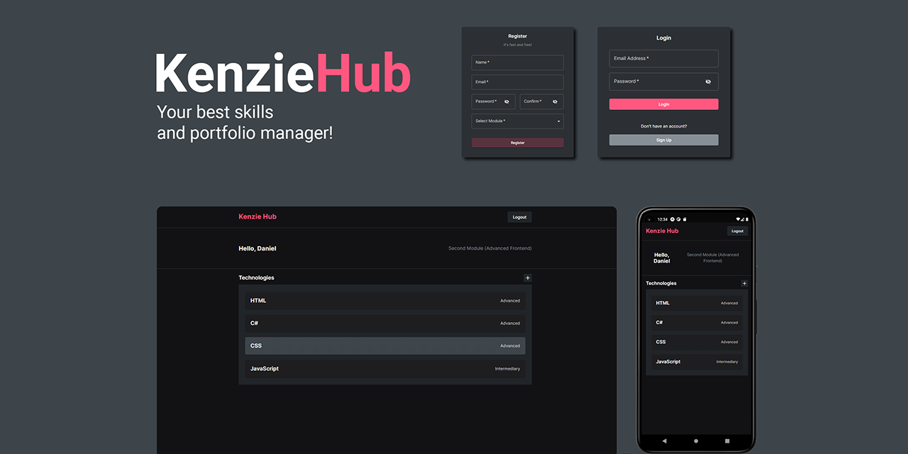 GitHub - imthedaniels/kenzie-hub: Kenzie Hub é um sistema para gerenciamento de skills, com ele ...