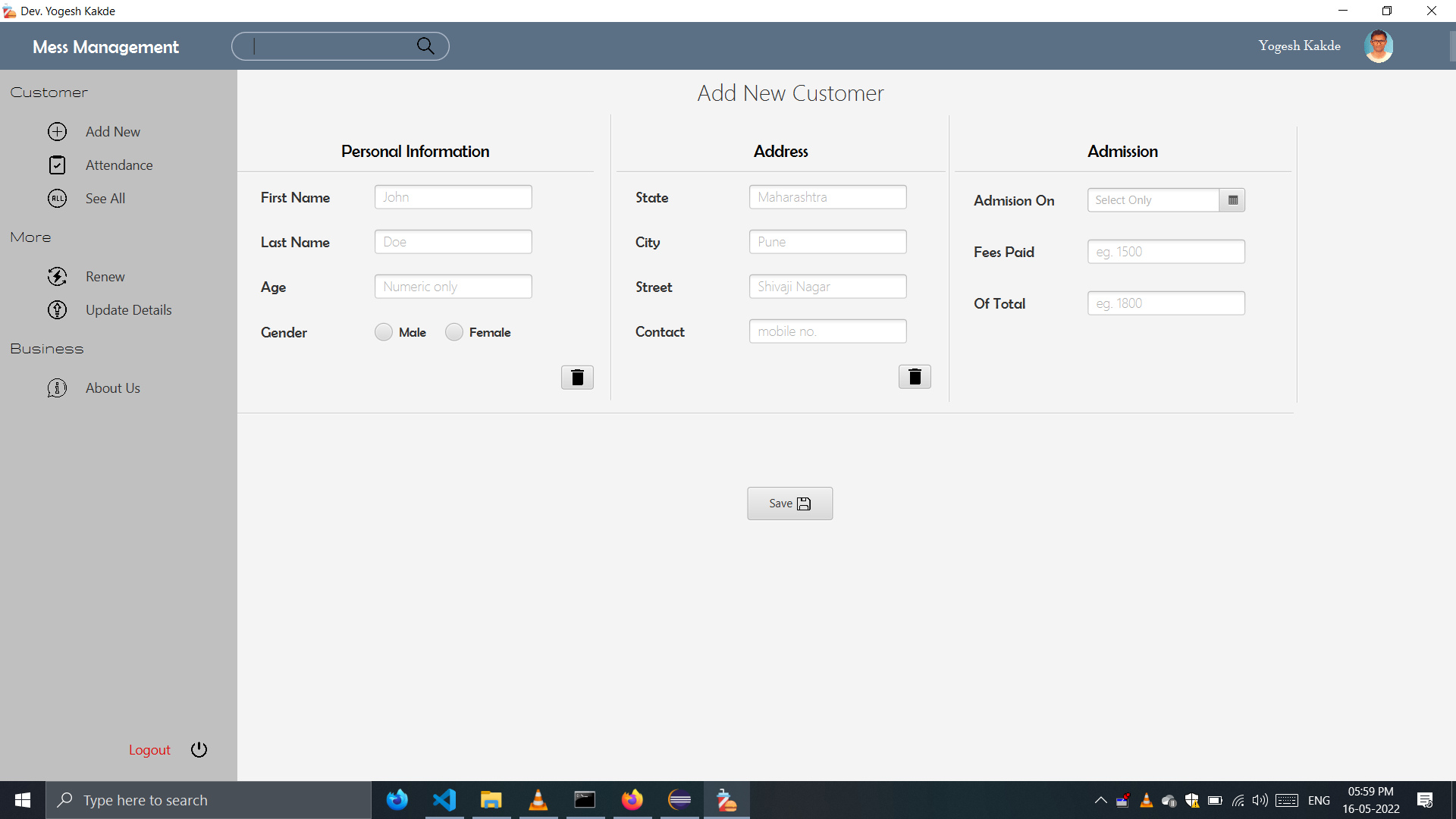 GitHub - maitrikatta/mess-management