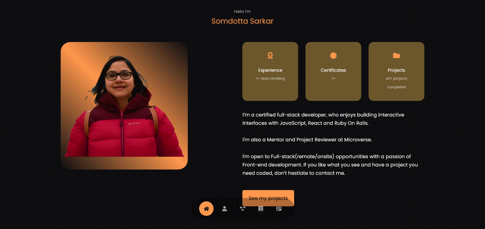 GitHub - Somdotta07/Portfolio-React: Portfolio with React.js and little ...