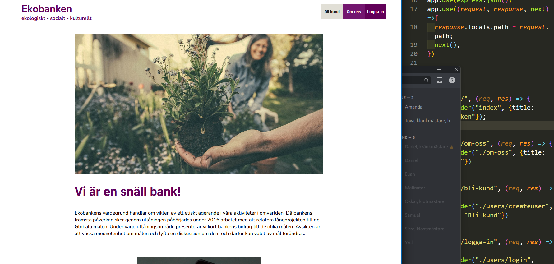 GitHub - jertfelt/bankingapp-restAPI-node-mongodb: Student work with security, REST-API, NodeJS ...