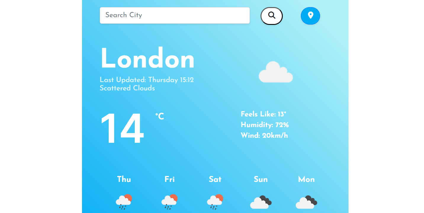 GitHub - ElSmith7/weather-app: 🌤️Weather app which uses the user's ...