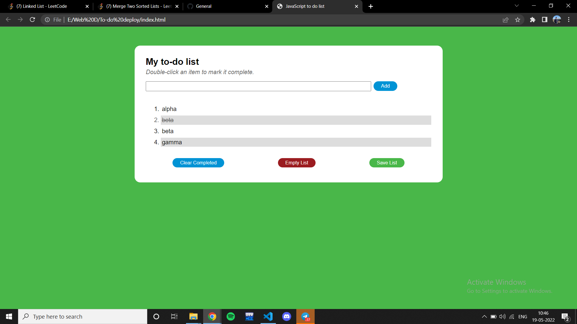 GitHub - praball/To-do-list: A basic to-do list which adds items, marks ...