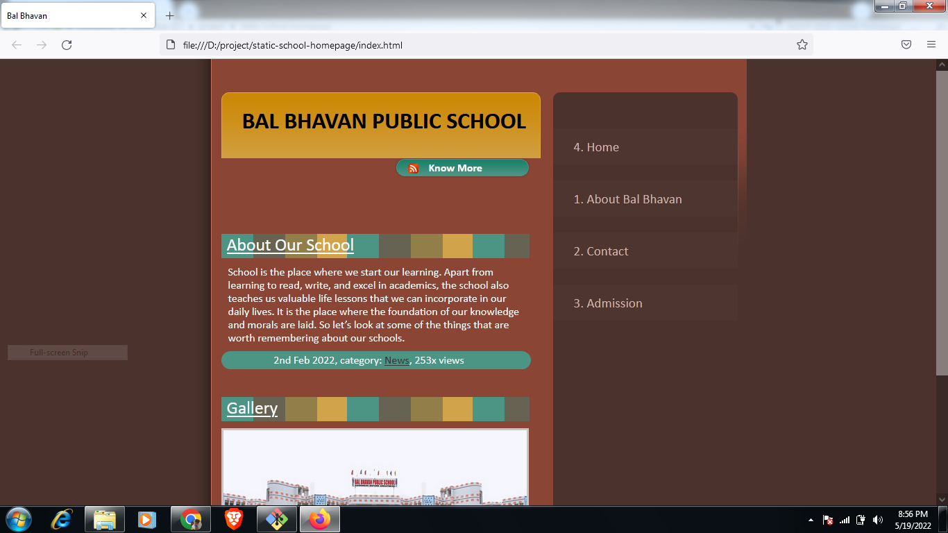 GitHub - Axhijeet/Static-School-Homepage: Static Landing School Home ...