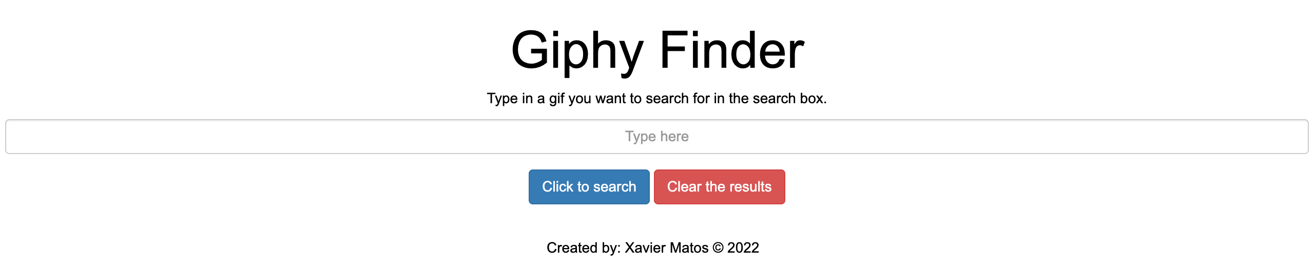 GitHub - xaviermatos/GiphyFinder: A website that searches for gifs from ...