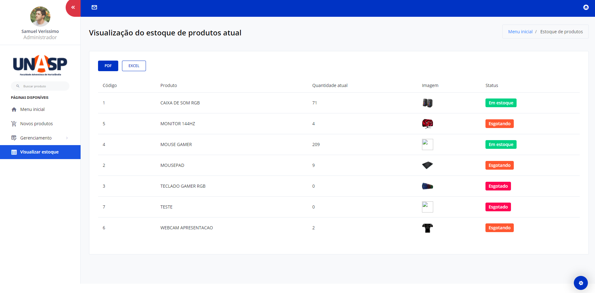 GitHub - Samuel-Verissimo/College-inventory-management: Sistema para ...