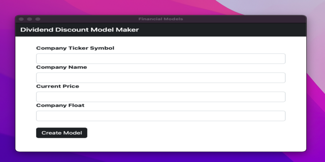 GitHub - ALF28Dev/Dividend-Discount-Model-Maker