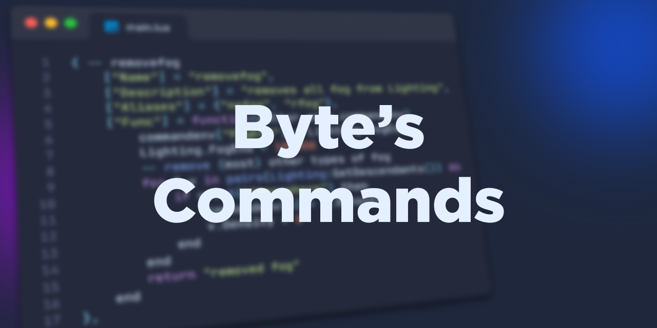 GitHub - ByteSizedBit/BytesCommands: A Fate's Admin plugin to add some ...