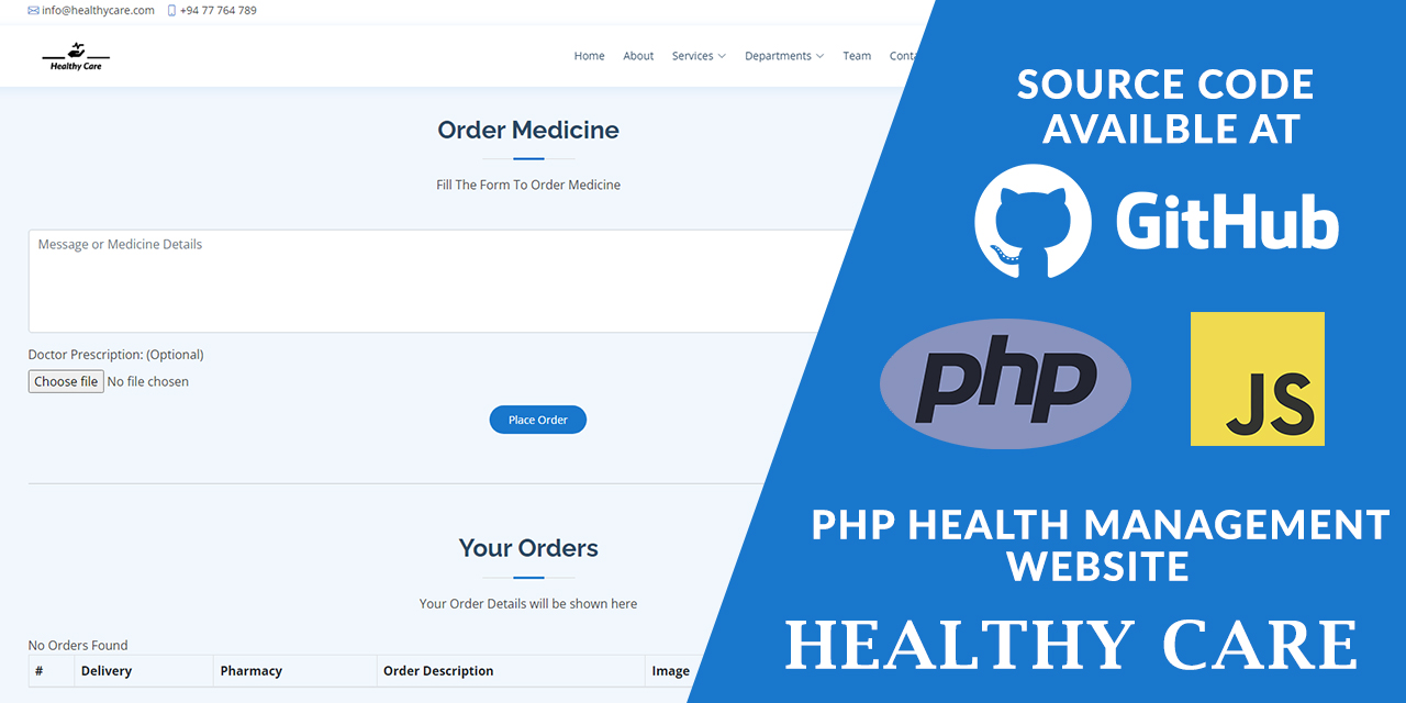 GitHub - AfzalAhamed/Healthy-Care: Healthy Care - PHP Project (Health ...