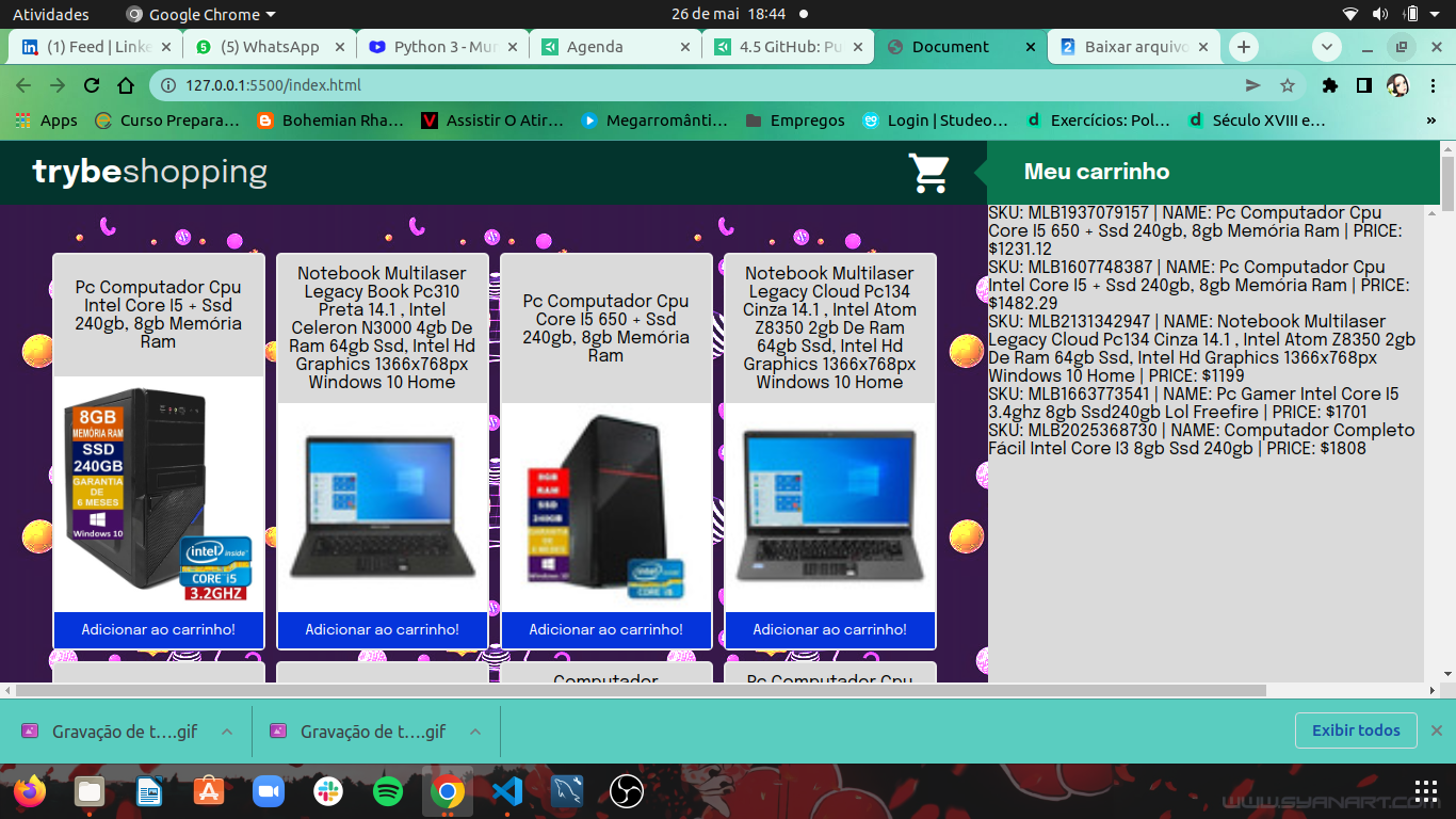 GitHub - AllineFranciely/project-shopping-cart: Projeto desenvolvido ...
