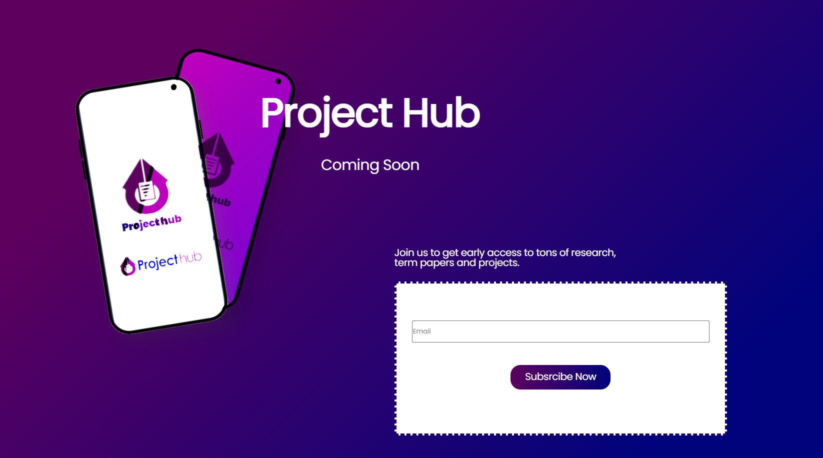 GitHub - xtianmedia/Landing-Page: A landing page for Project Hub