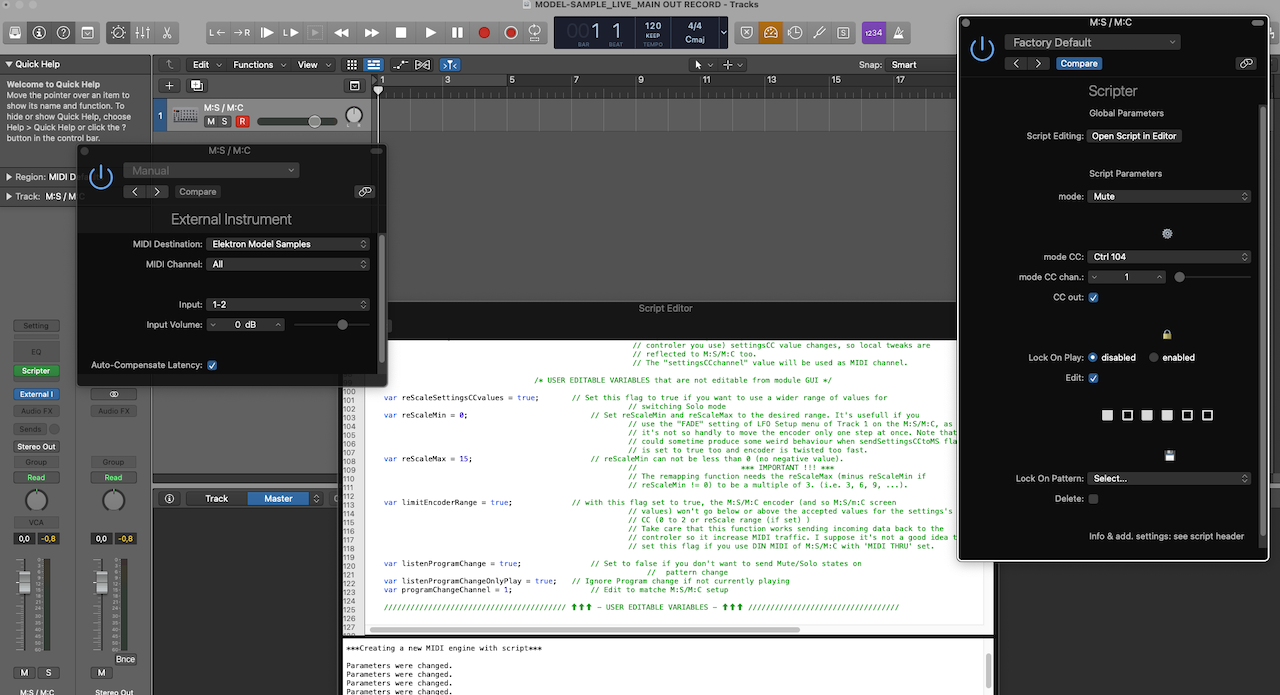 Track mute and reload pattern state - Model:Samples - Elektronauts